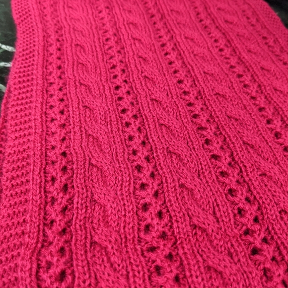 Gitano | Accessories | Vintage 9s Gitano Fuchsia Knit Scarf | Poshmark